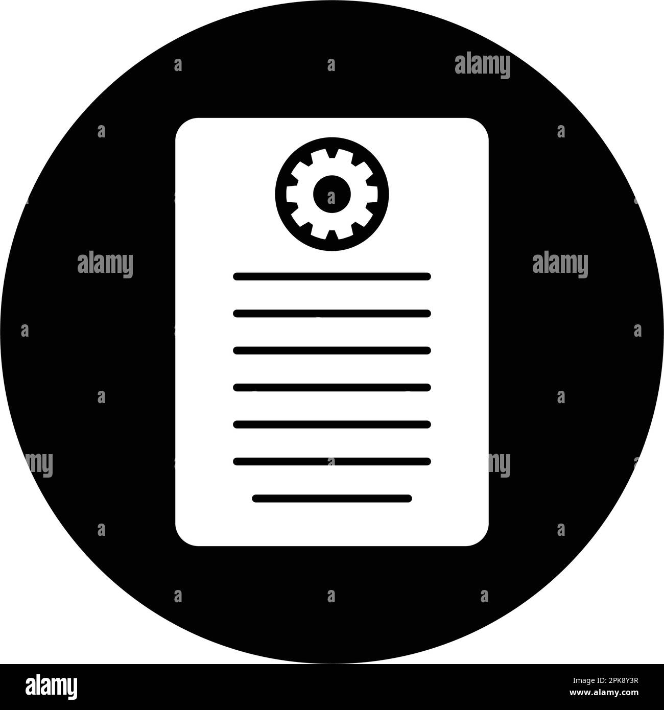 Technical Document Rounded Icon. Editable Vector EPS Symbol ...