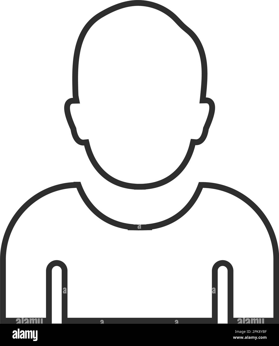 Boy, User Profile Line Icon. Editable Vector EPS Symbol Illustration ...