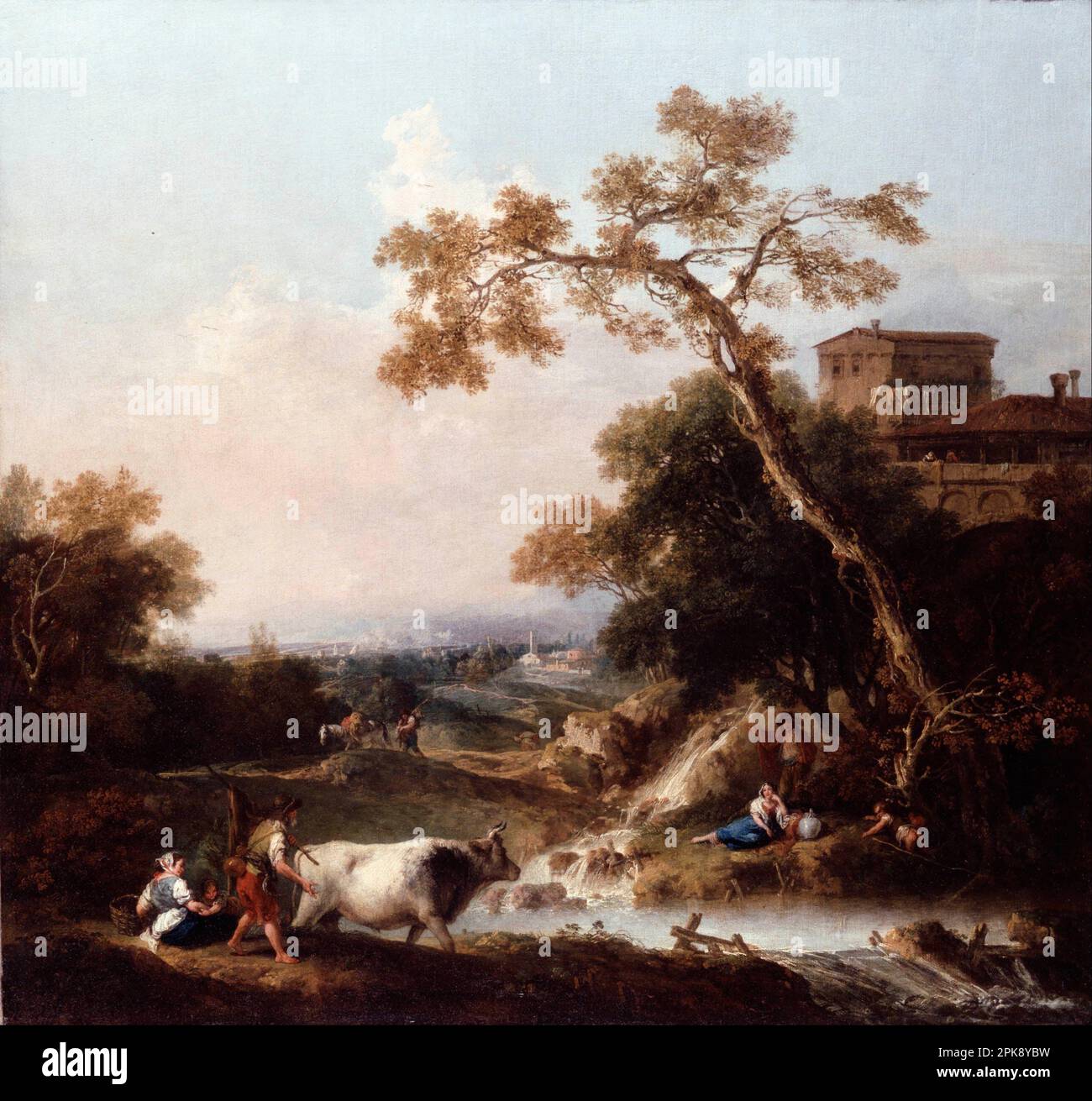 Landscape 1702/1788 by Francesco Zuccarelli Stock Photo - Alamy