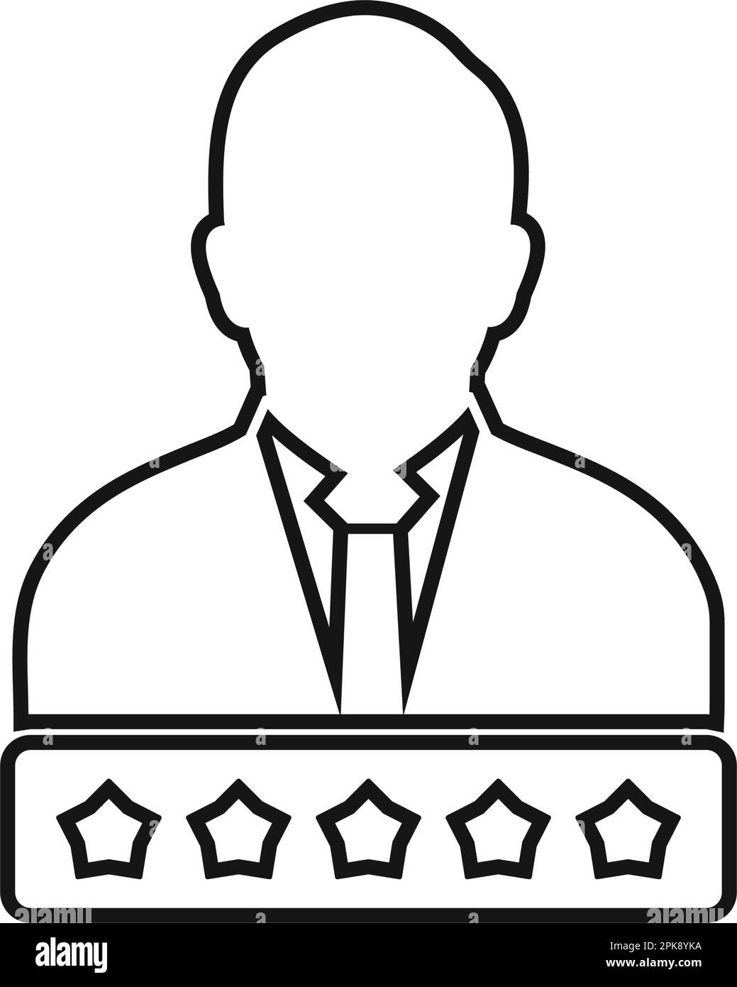 User Review, Ratings Line Icon. Editable Vector EPS Symbol Illustration ...