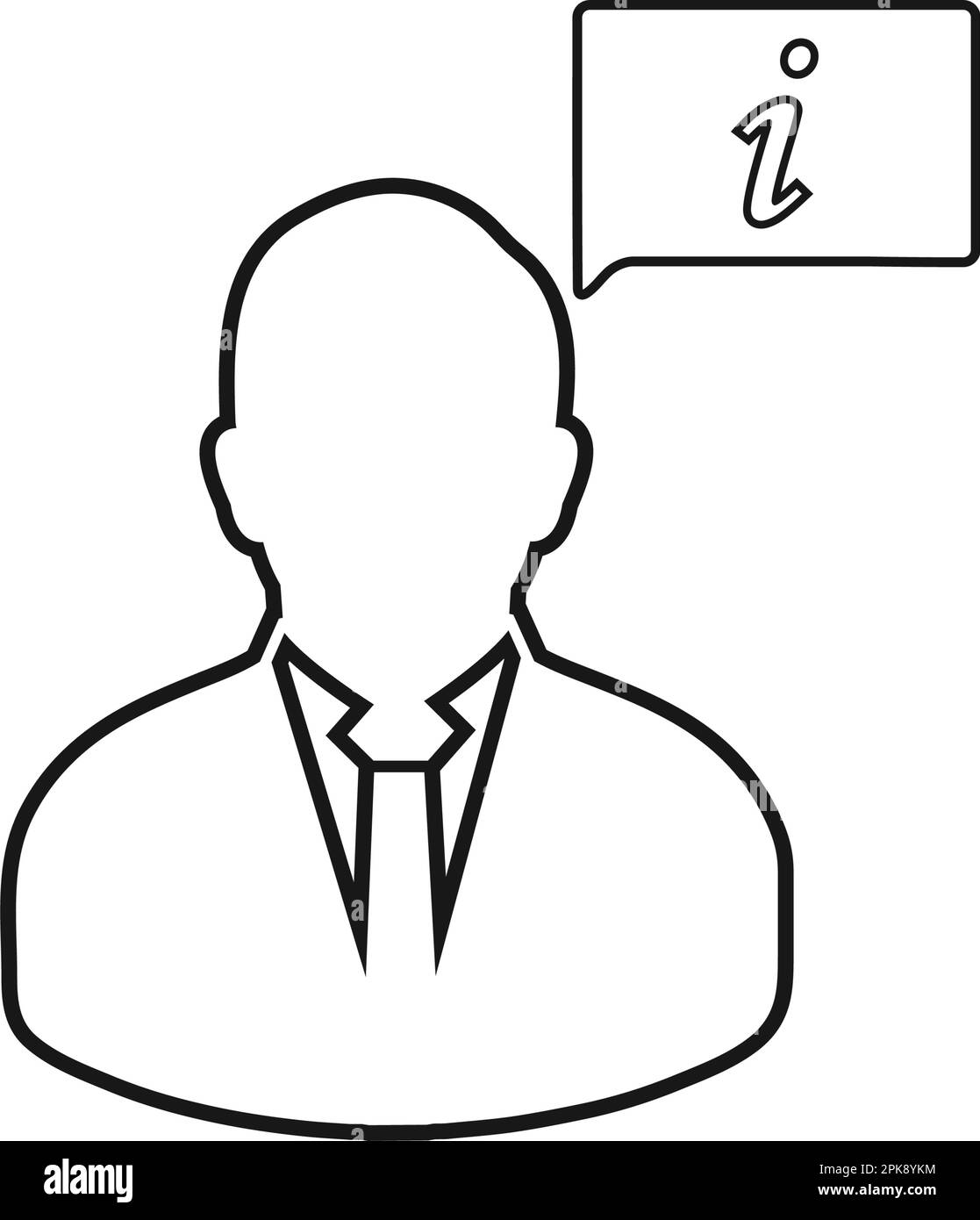 Business User Info Line Icon. Editable Vector EPS Symbol Illustration ...