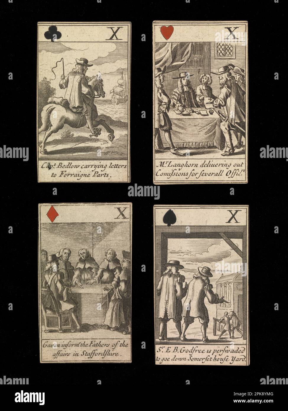 Popish Plot playing cards (CBL Wep 4182) circa 1679 by Francis Barlow ...