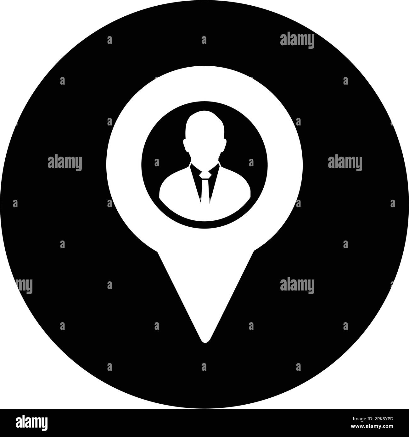 Business Location Rounded Icon. Editable Vector EPS Symbol Illustration ...