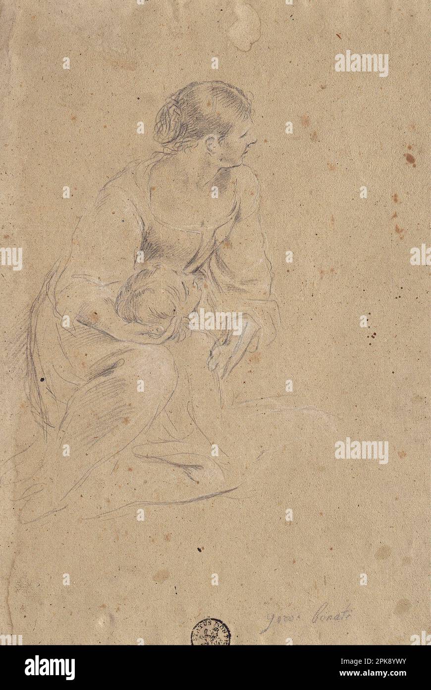 Study of a Female Figure 1665 by Giovanni Bonatti Stock Photo - Alamy
