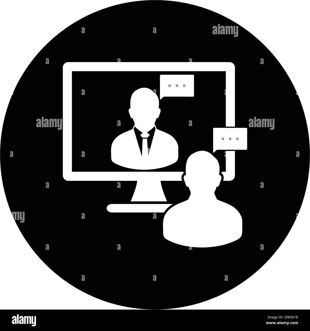Business video conference Stock Vector Images - Alamy