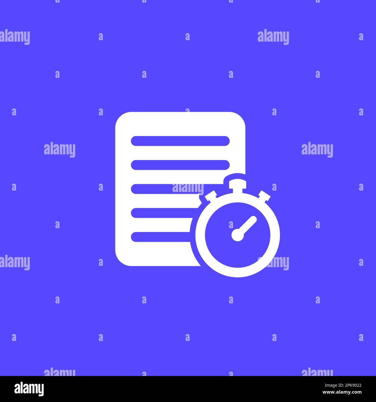 timesheet icon, document and stopwatch vector Stock Vector Image & Art ...