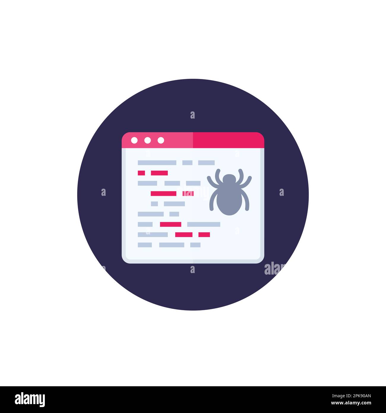 computer bug icon, flat vector Stock Vector Image & Art - Alamy