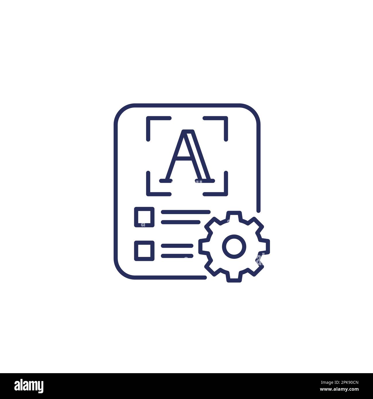 text scanning line icon on white Stock Vector Image & Art - Alamy