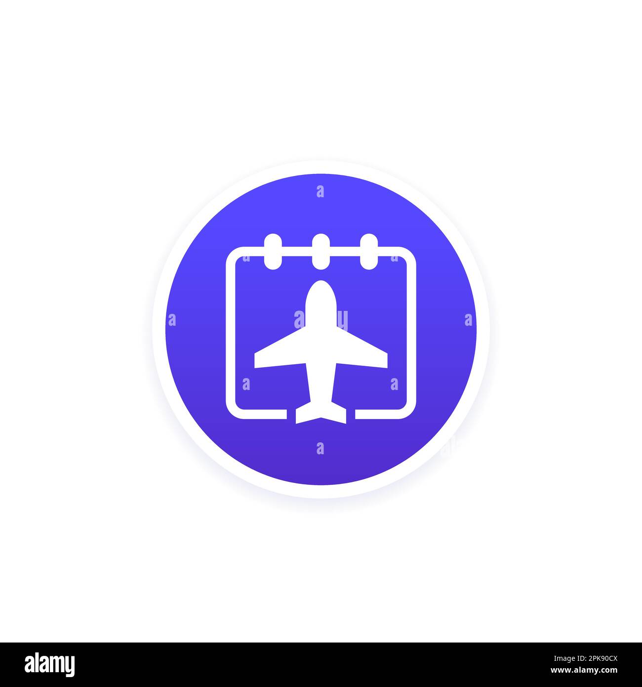 Flight calendar or schedule icon, vector Stock Vector Image & Art - Alamy