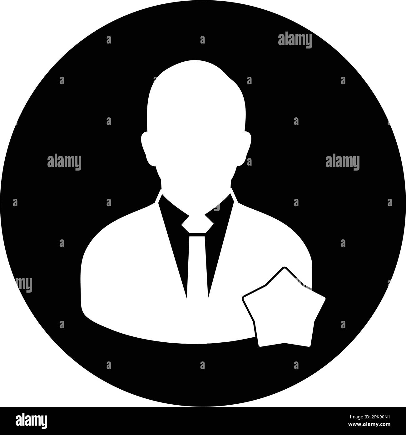 Successful Business Person Rounded Icon. Editable Vector EPS Symbol ...