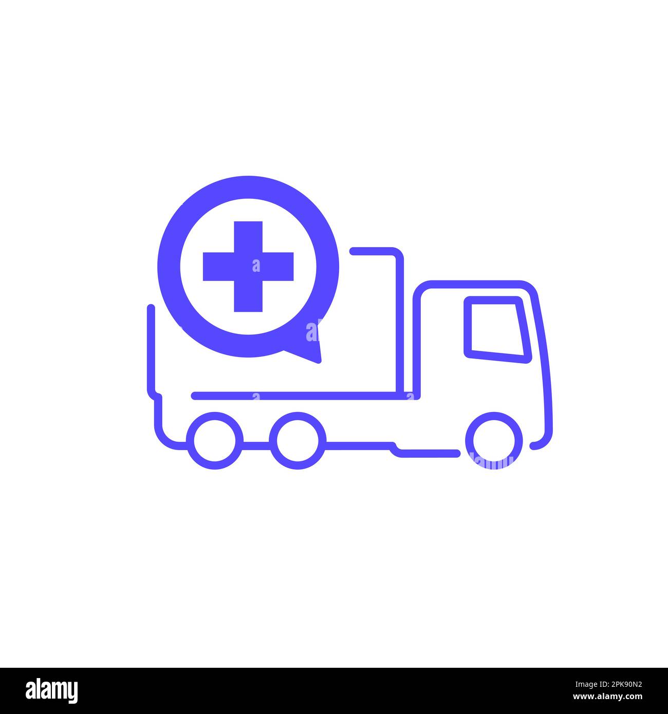humanitarian aid icon with a truck, vector Stock Vector Image & Art - Alamy