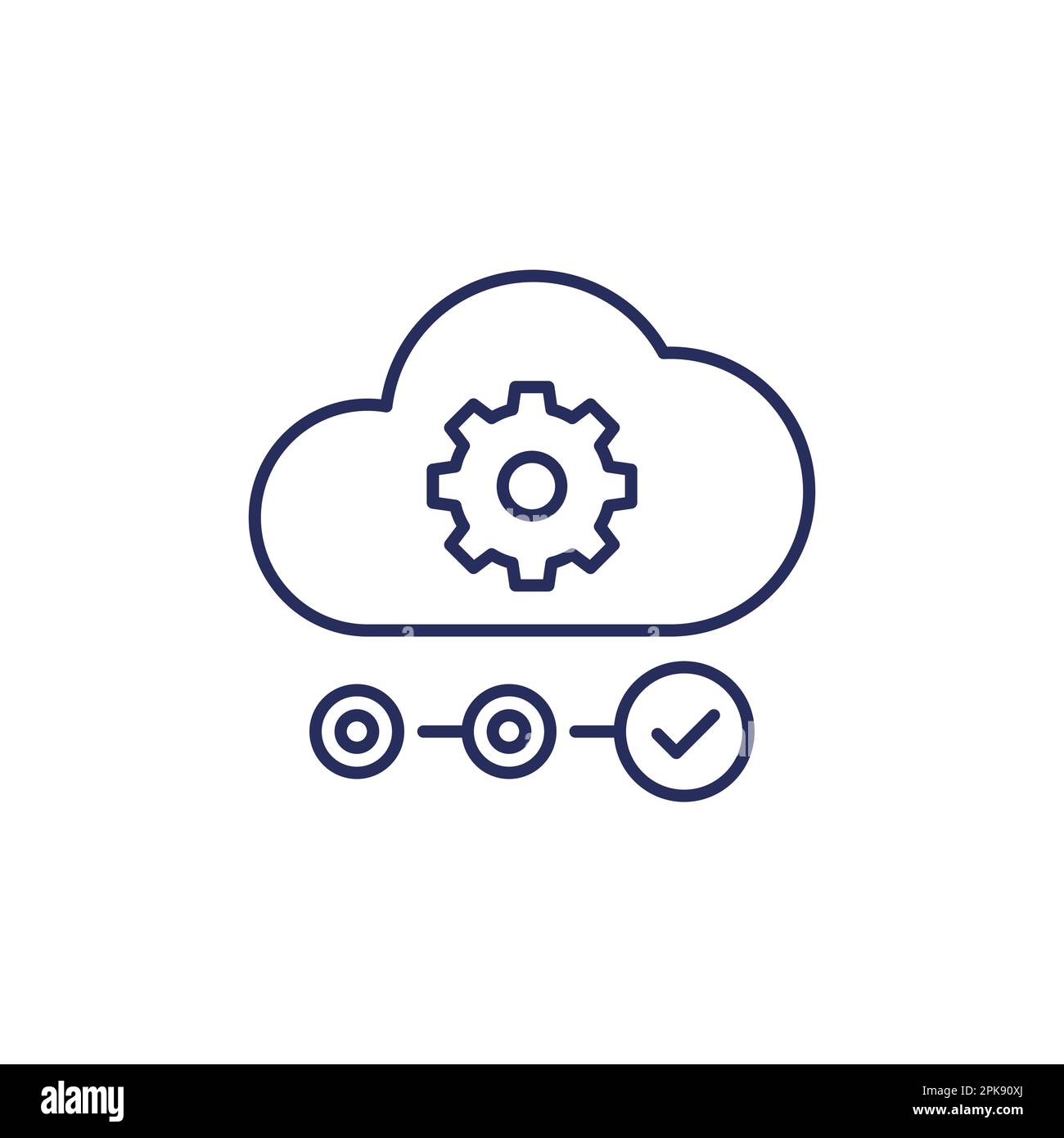 Cloud service icon, line vector Stock Vector Image & Art - Alamy
