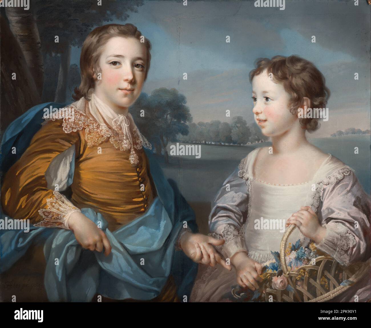 Portrait of Joseph and his brother John Gulston 1754 by Francis Cotes ...