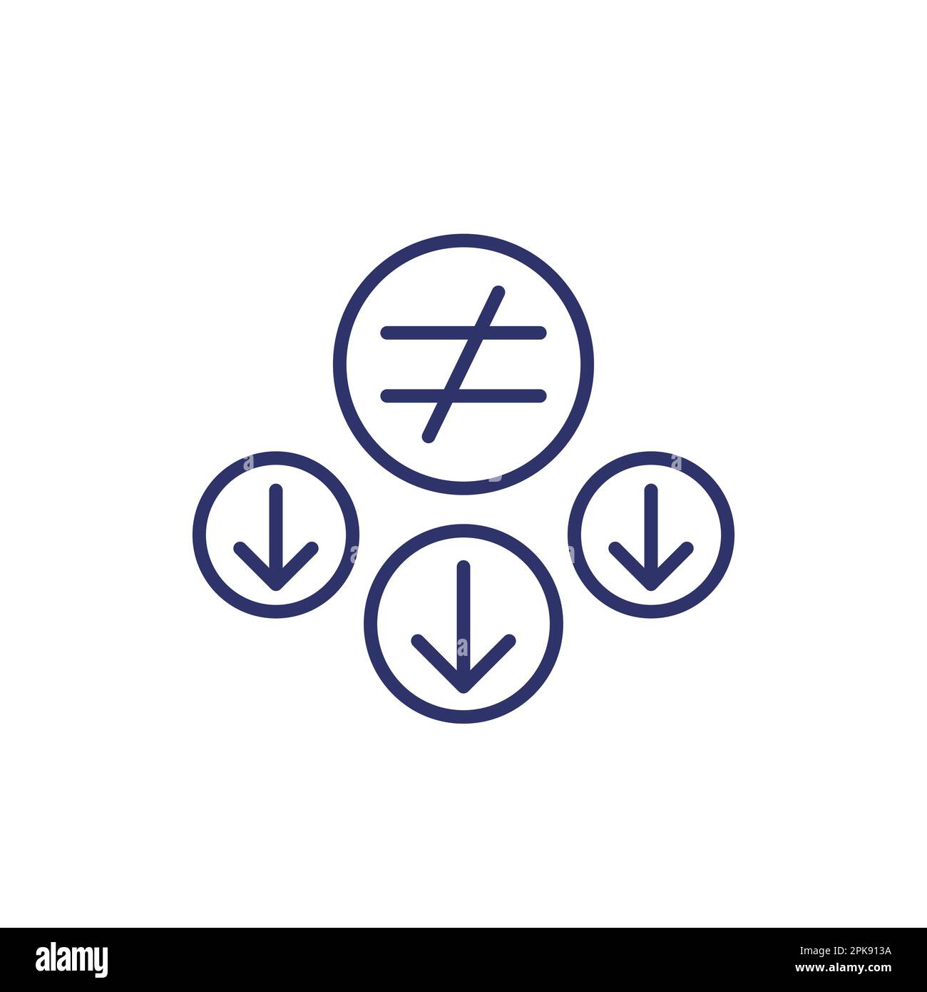 Reduced inequality icon, line vector Stock Vector Image & Art - Alamy