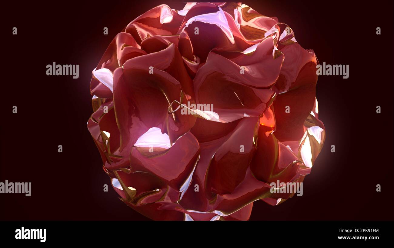 Chocolate color glowing multidimensional energy sphere. Computer ...