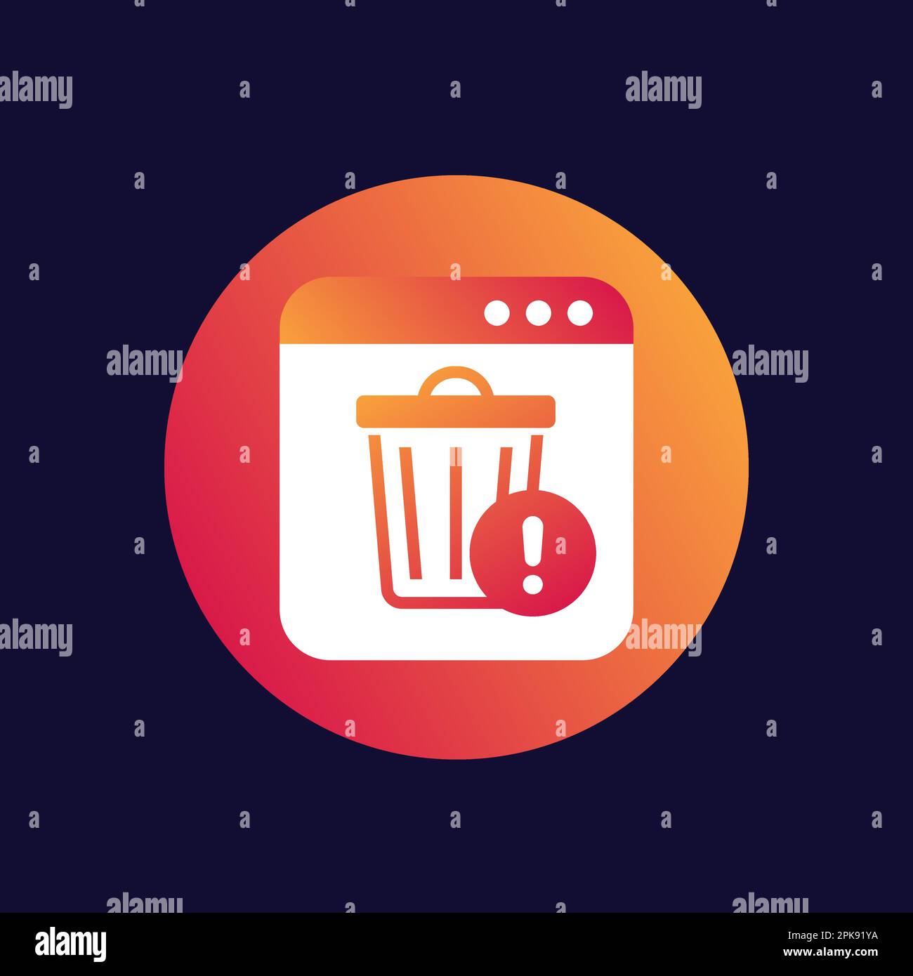 trash bin warning icon, vector design Stock Vector Image & Art - Alamy