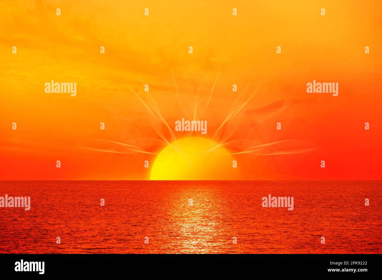 Sun rays over ocean hi-res stock photography and images - Alamy