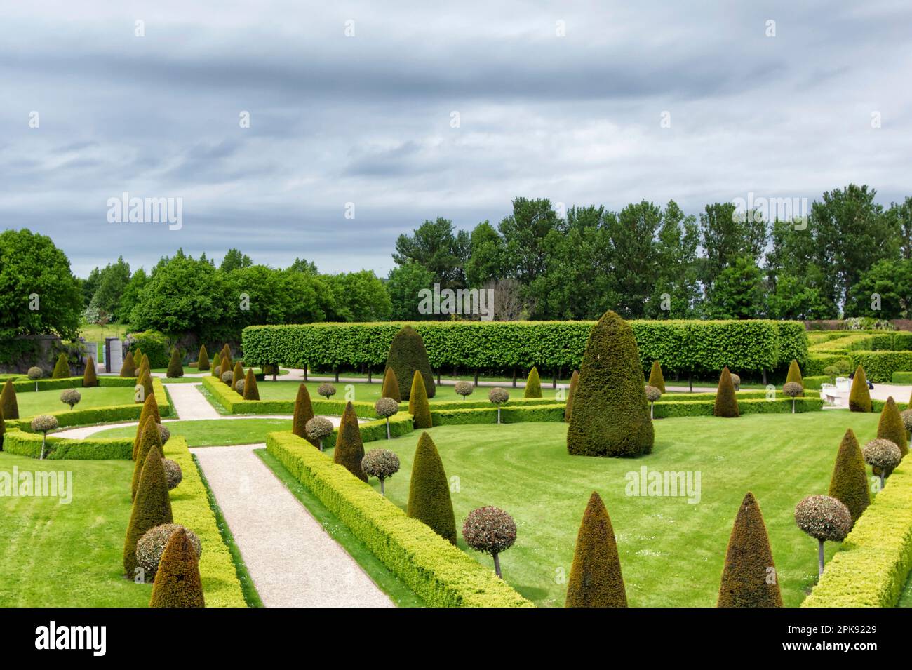 Trees at the Royal Hospital Kilmainham Formal Gardens in Dublin Stock ...