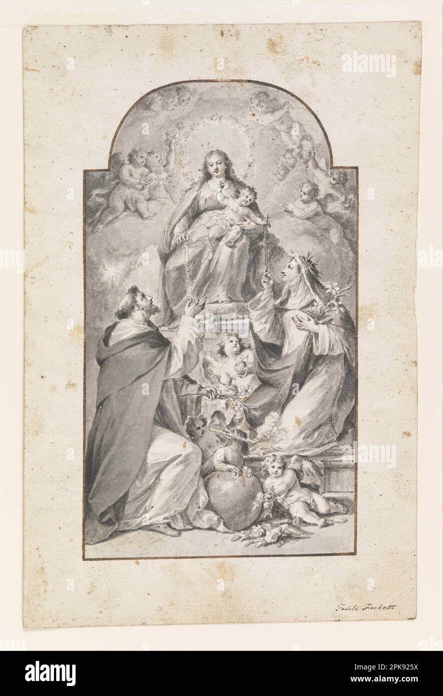 Design for an Altar Painting: Saint Dominic and Saint Catherine of ...