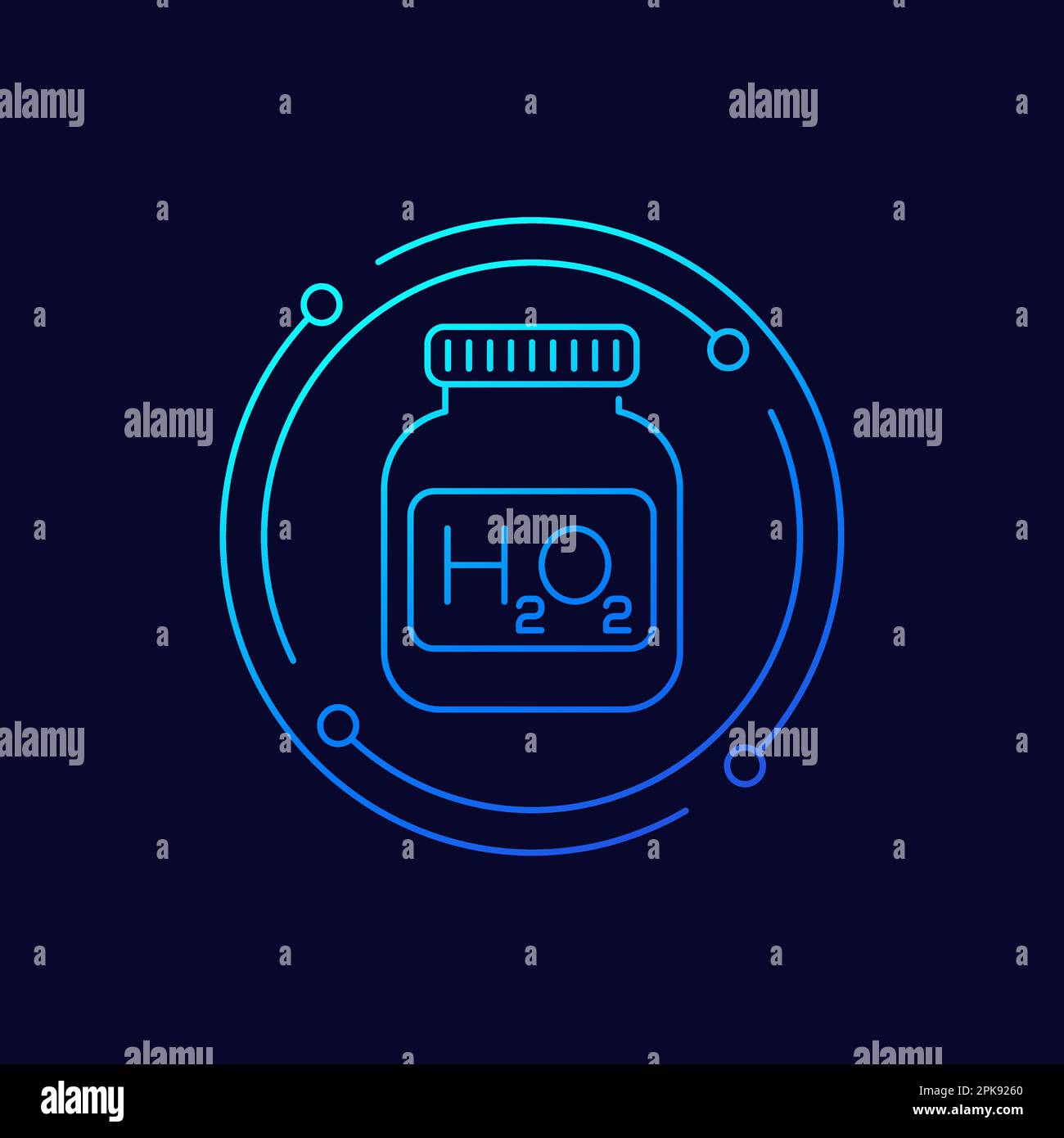 hydrogen peroxide icon, linear design Stock Vector Image & Art - Alamy