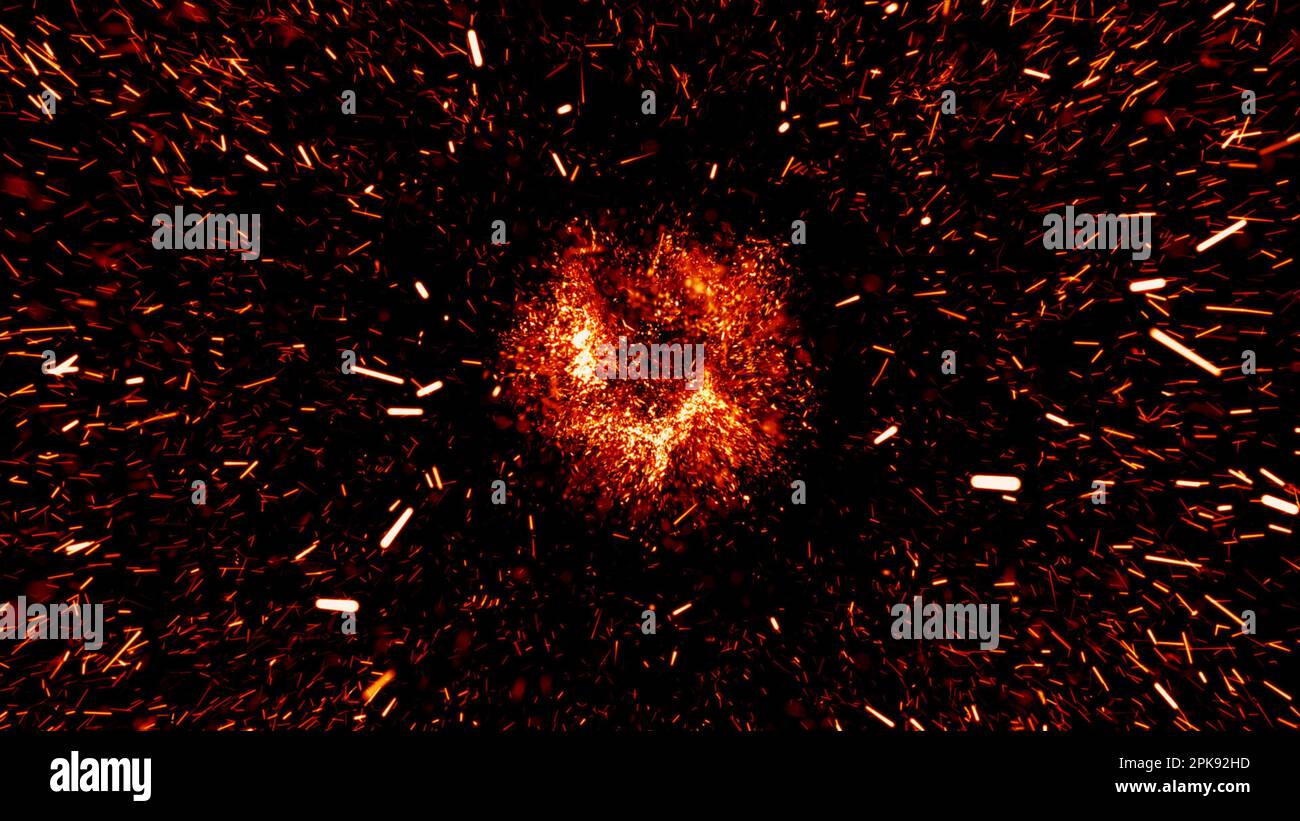 Red flare energy and flame effect background. Fire flames on black ...