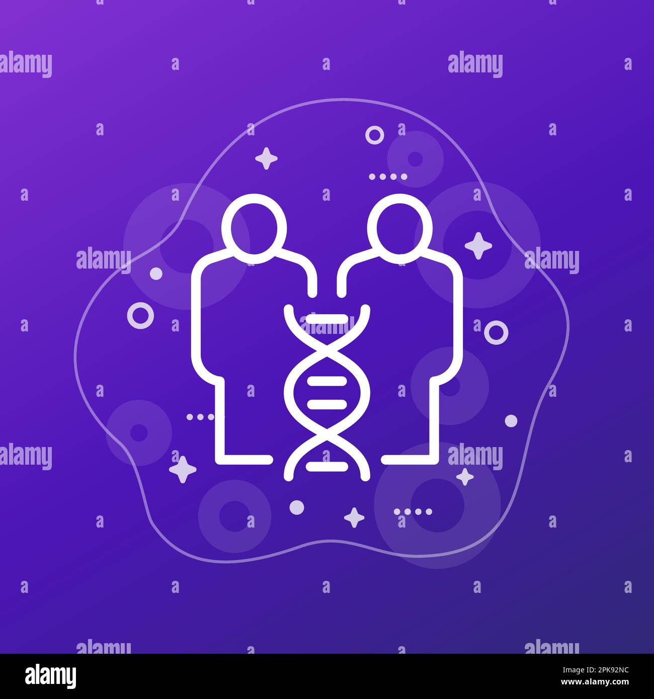 clones line icon with dna, vector Stock Vector Image & Art - Alamy