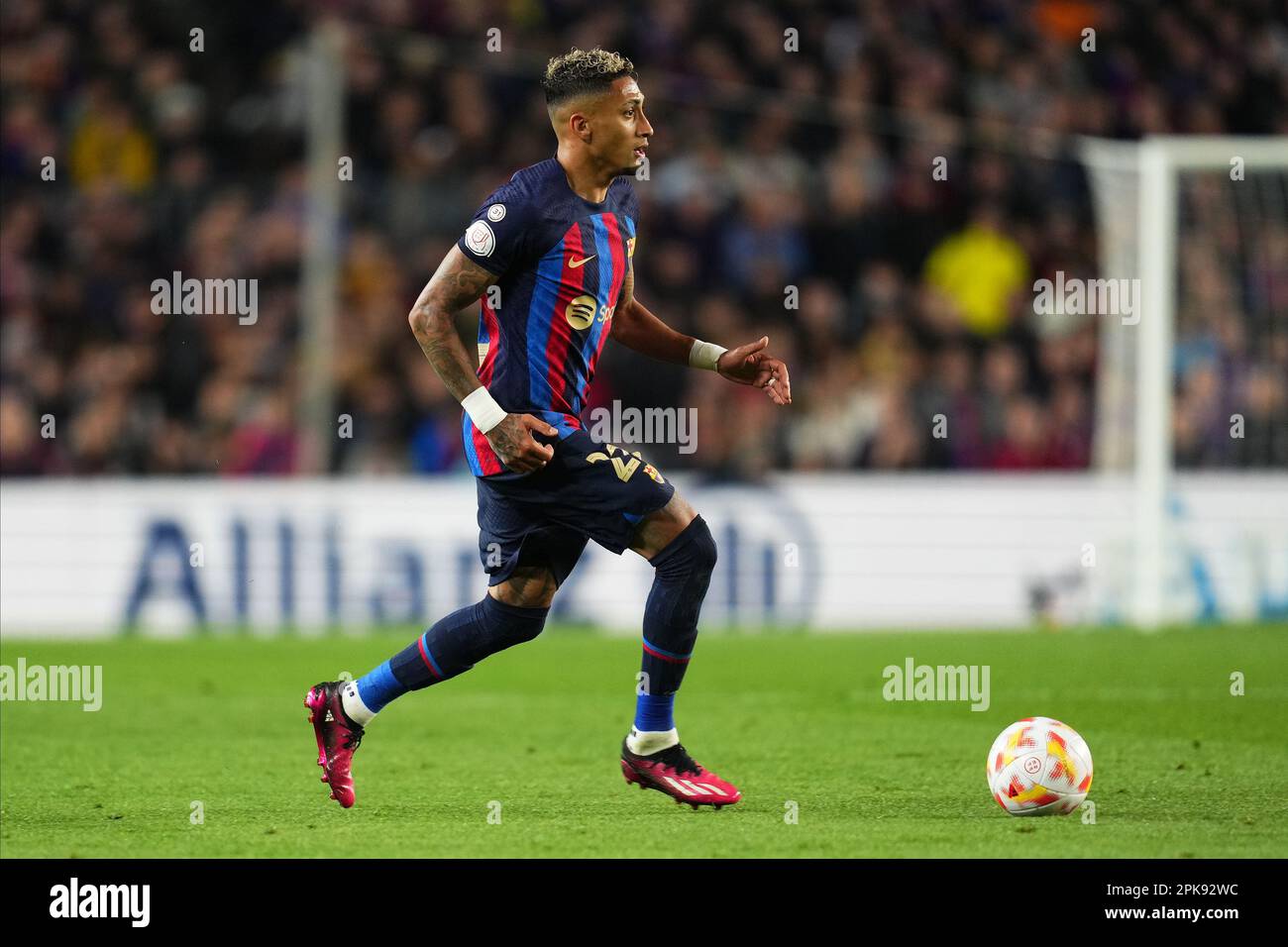 Raphael Dias Belloli Raphinha of FC Barcelona during Copa del Rey match ...
