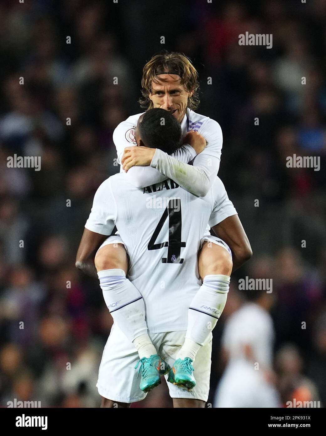 Luka Modric and David Alaba of Real Madrid celebrating goal during Copa ...