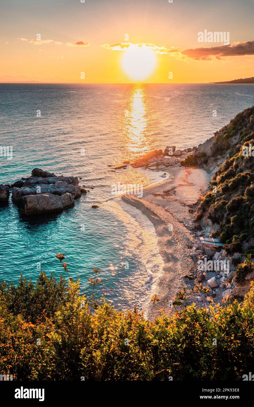 Xigia Pigadi Beach, beautiful sandy beach on Zakynthos for sunrise ...