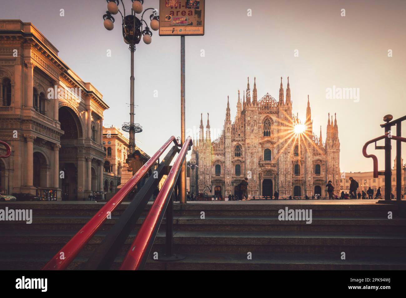 Milan Cathedral, Basilica di San Lorenzo di Milano in the morning ...