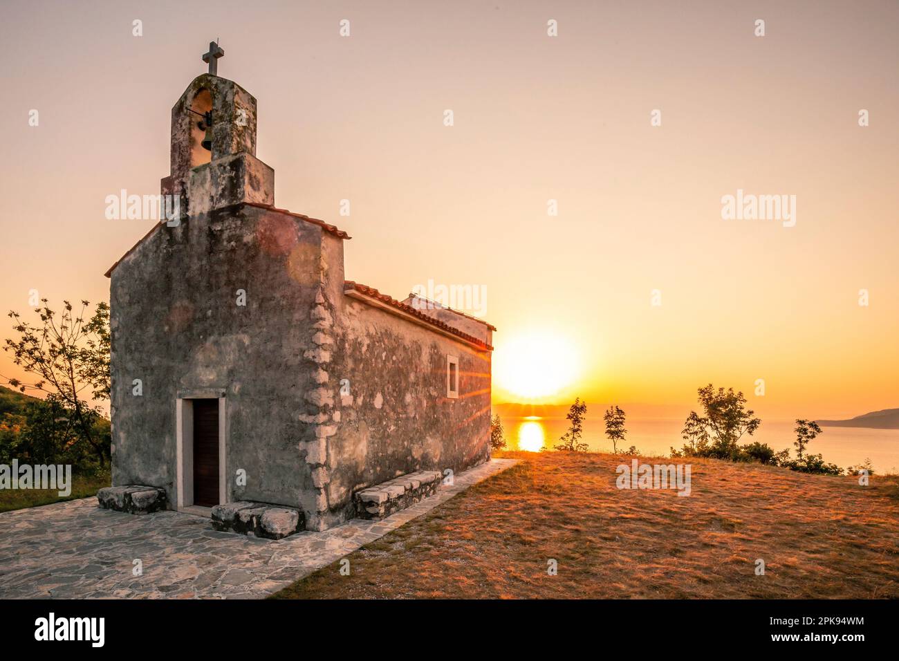 Beautiful small Croatian church in the village of Brsec, the Church of ...