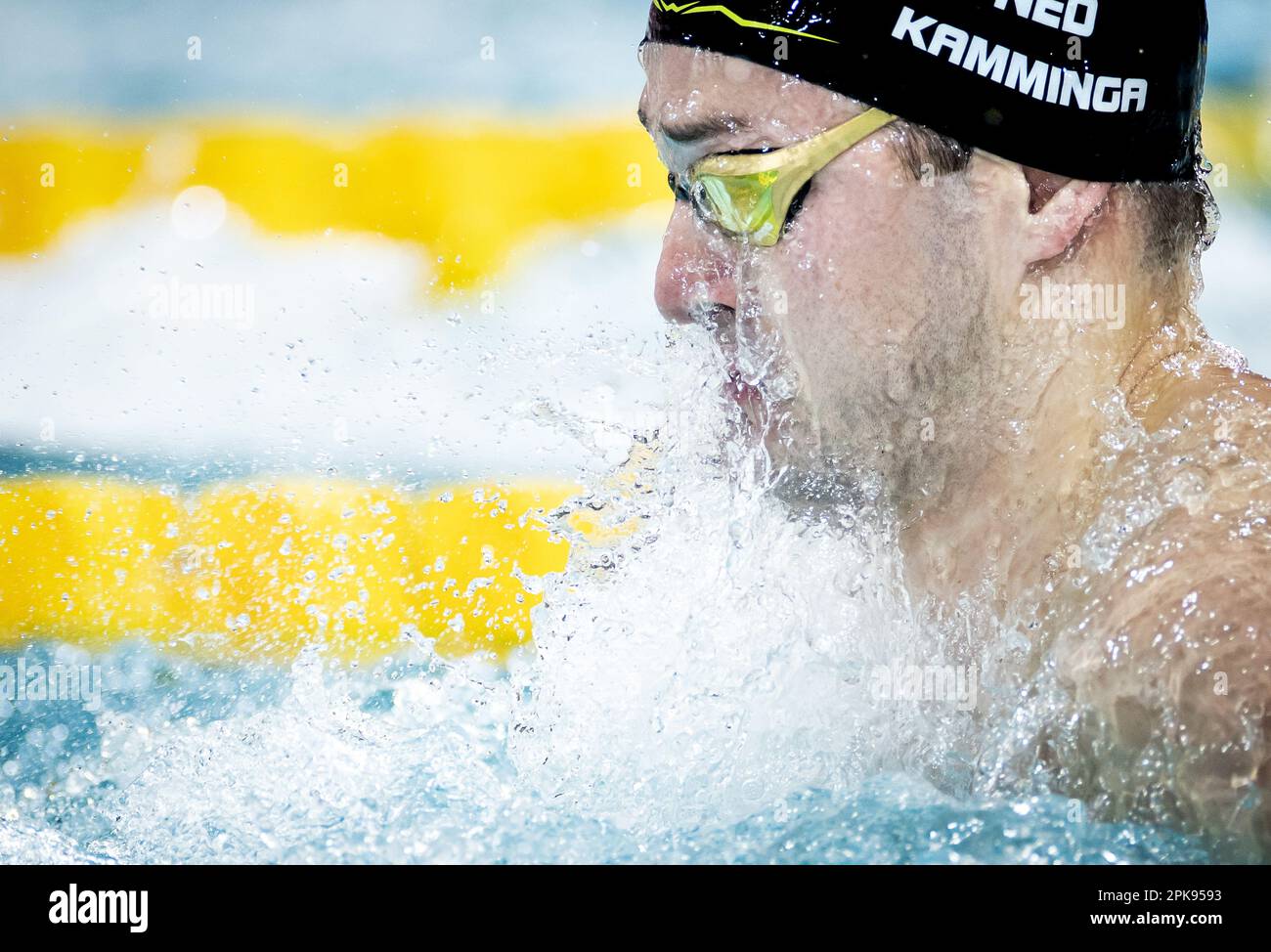 EINDHOVEN - Arno Kamminga in action on the 50 meter breaststroke during ...