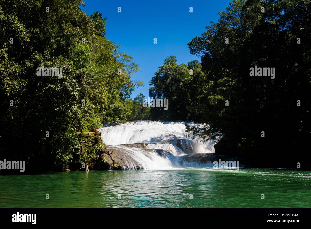 Beautiful nature in Roberto Barrios cascadas park, Palenque in Mexico ...