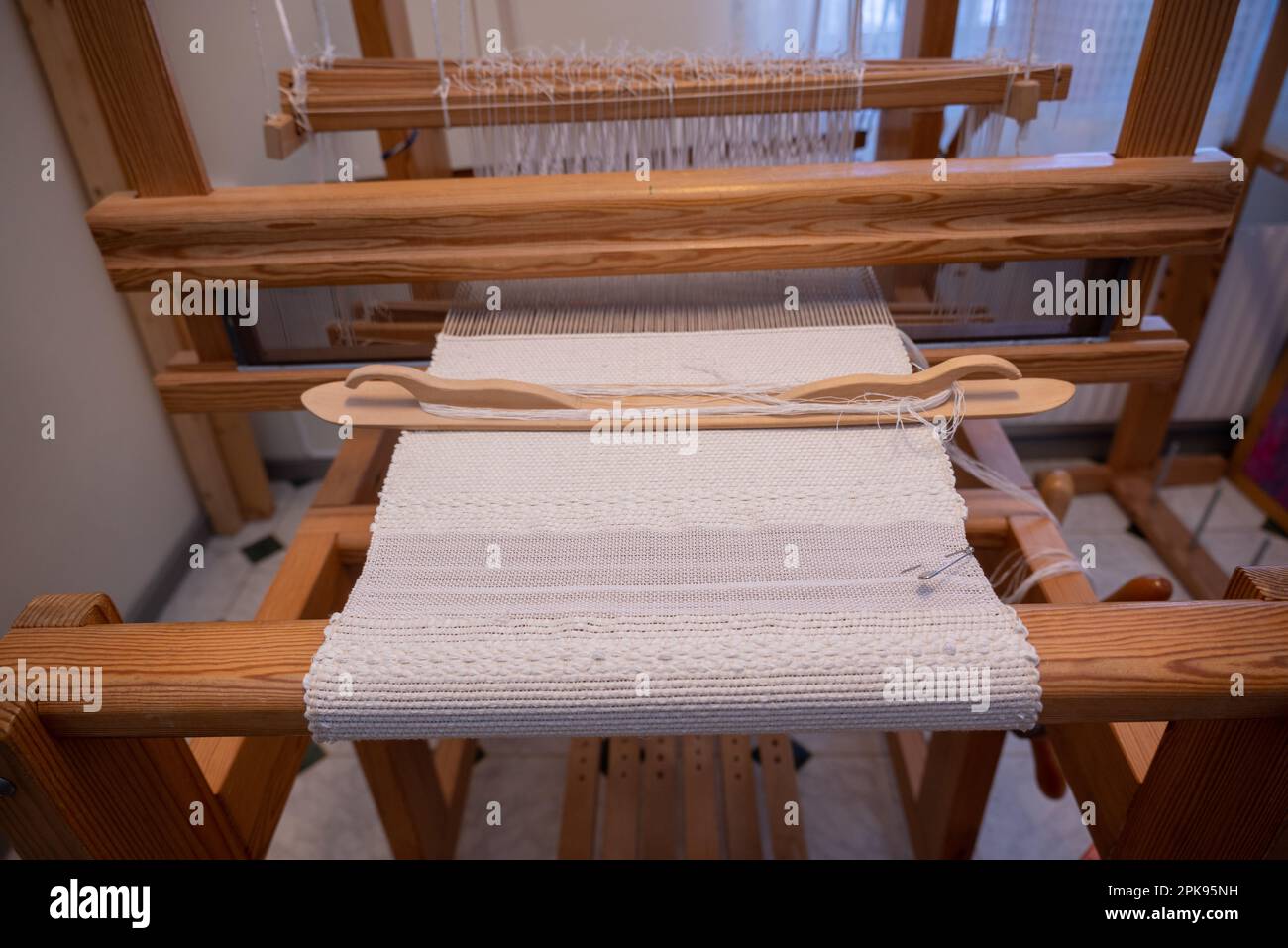 A small loom especially for weaving cloths, the picture from ...