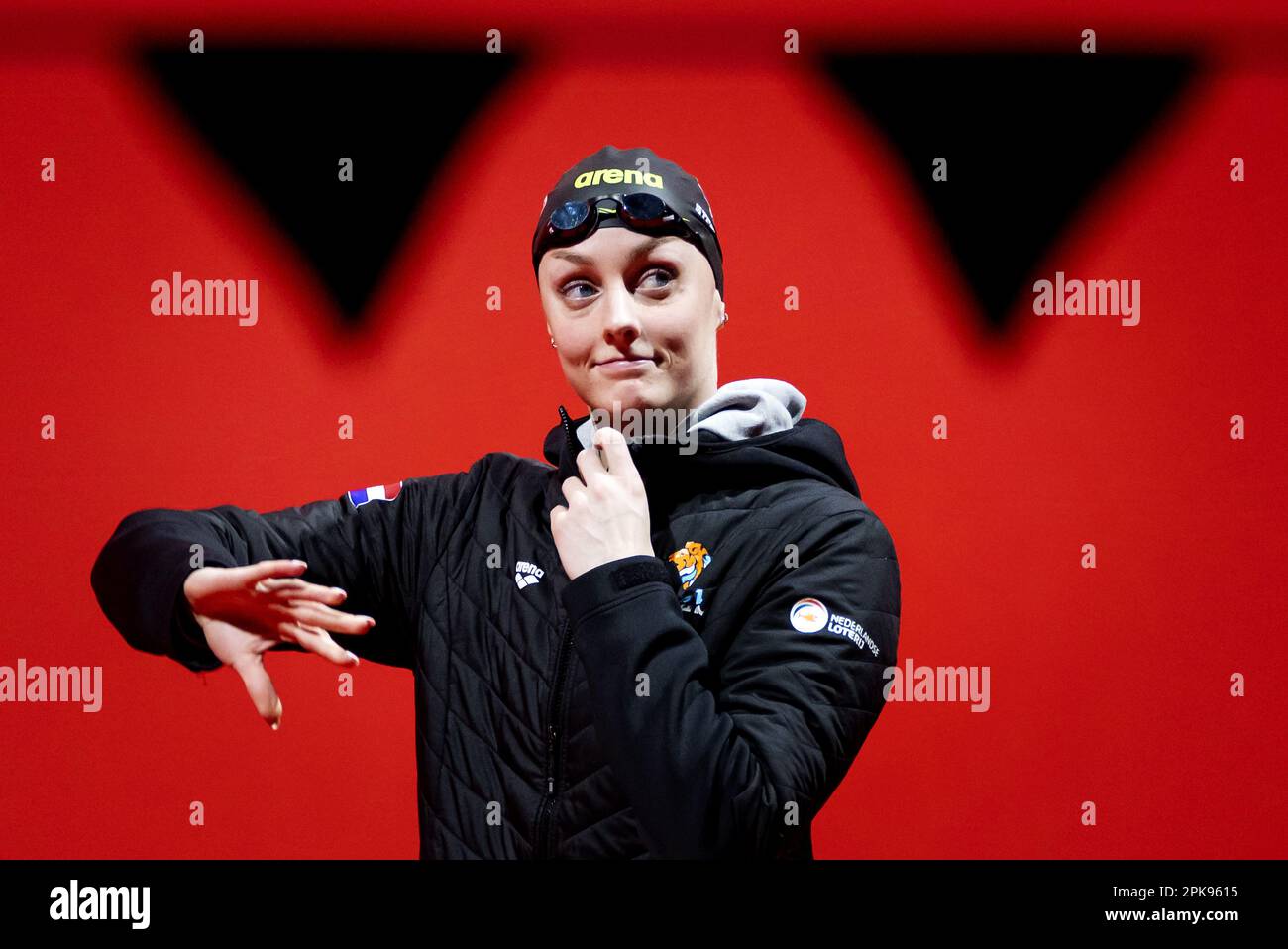 EINDHOVEN - Marrit Steenbergen in action in the 200 meter freestyle ...