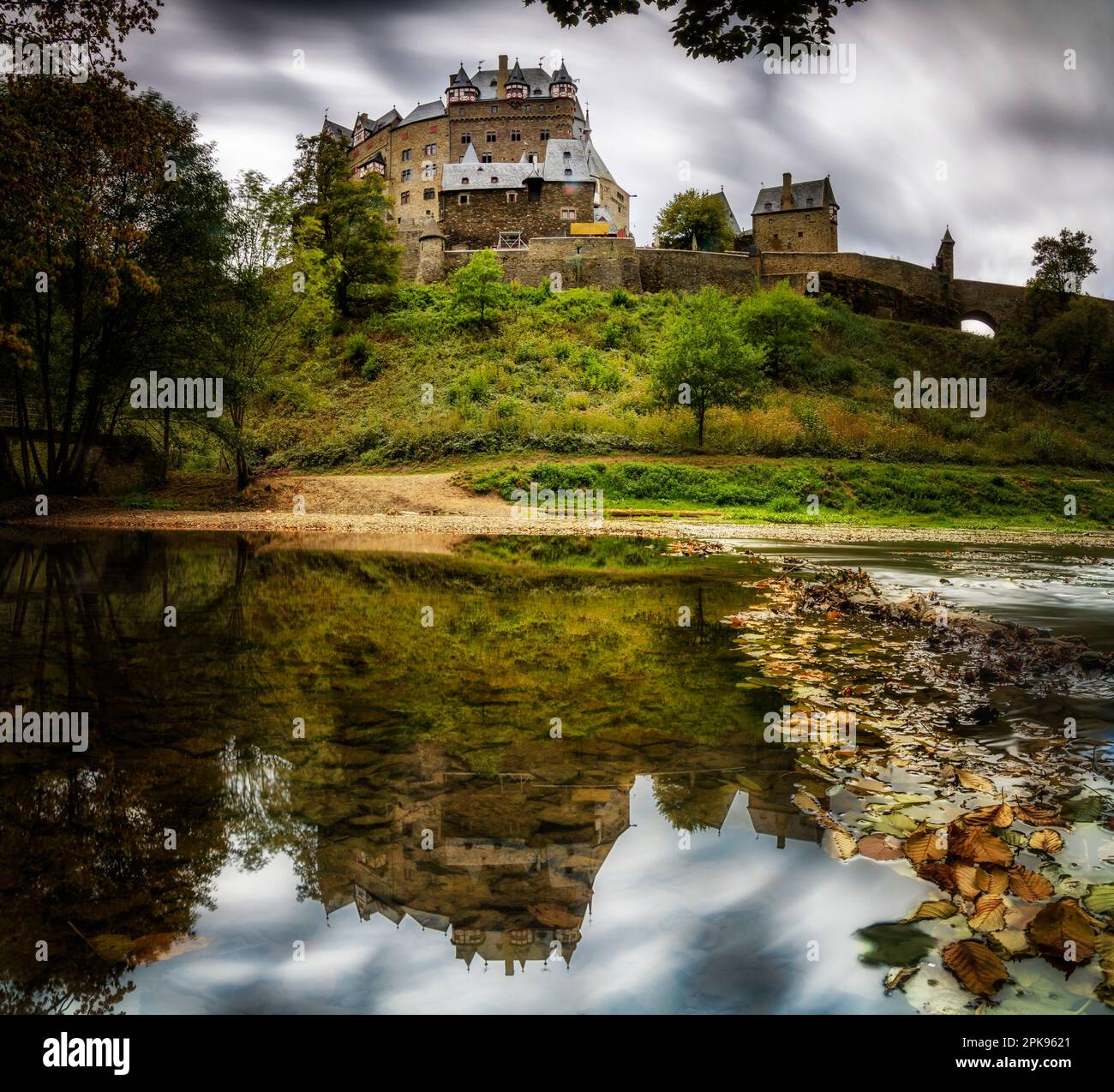 Eltz castle in the daytime, famous German castle from 500 DM bill ...