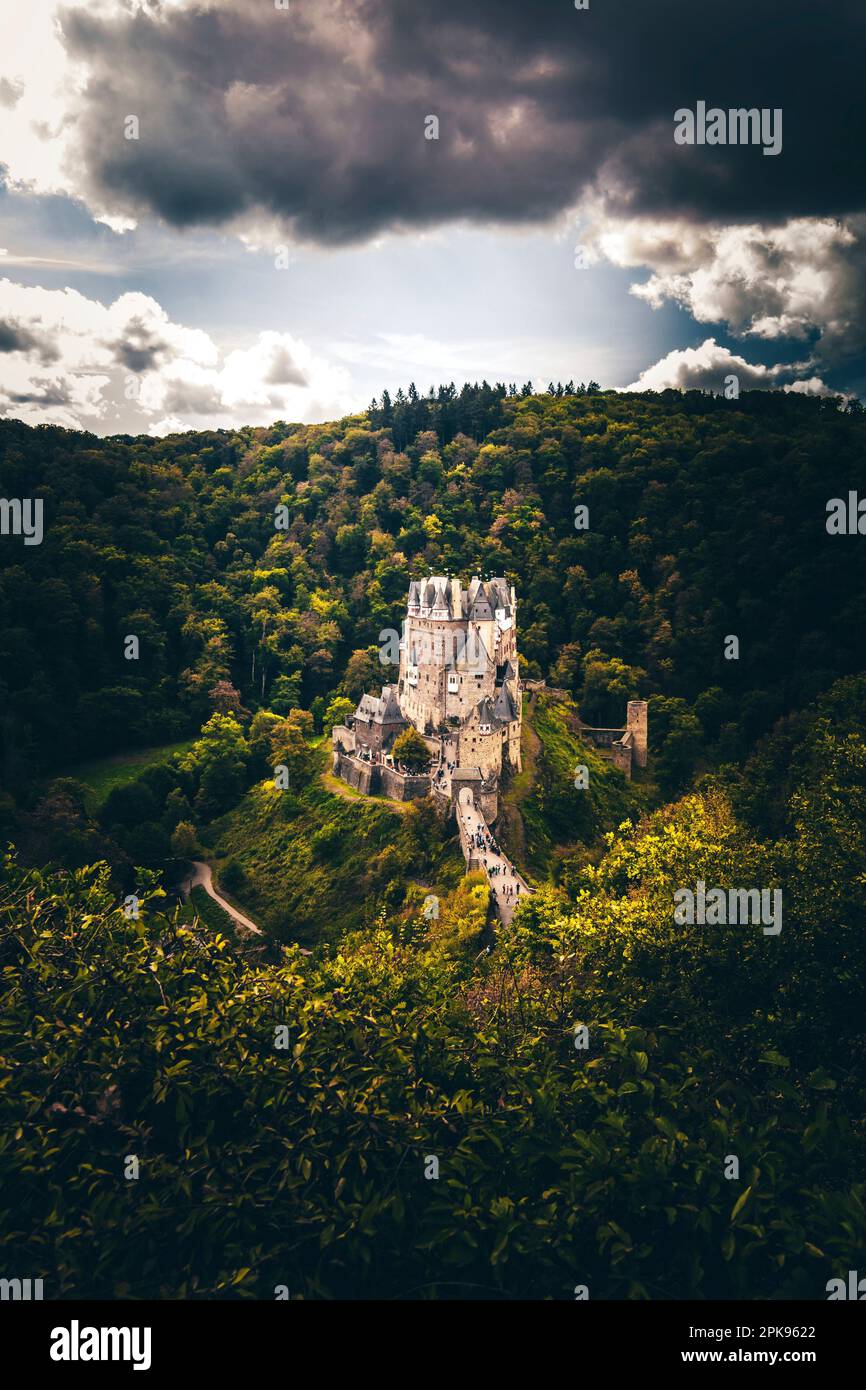 Eltz castle in the daytime, famous German castle from 500 DM bill ...