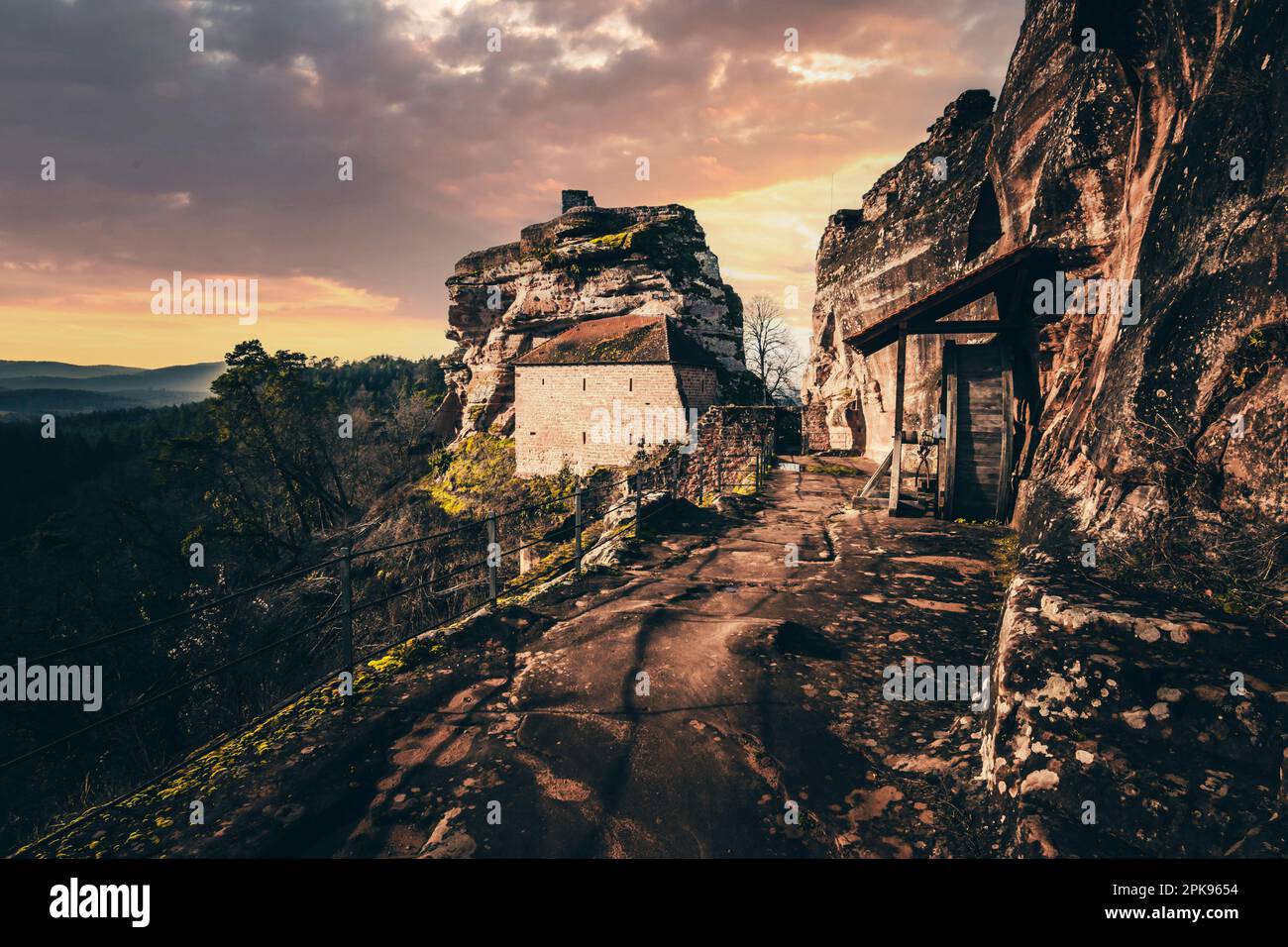 Altdahn Castle is the ruin of a medieval rock castle, Dahn, Germany ...