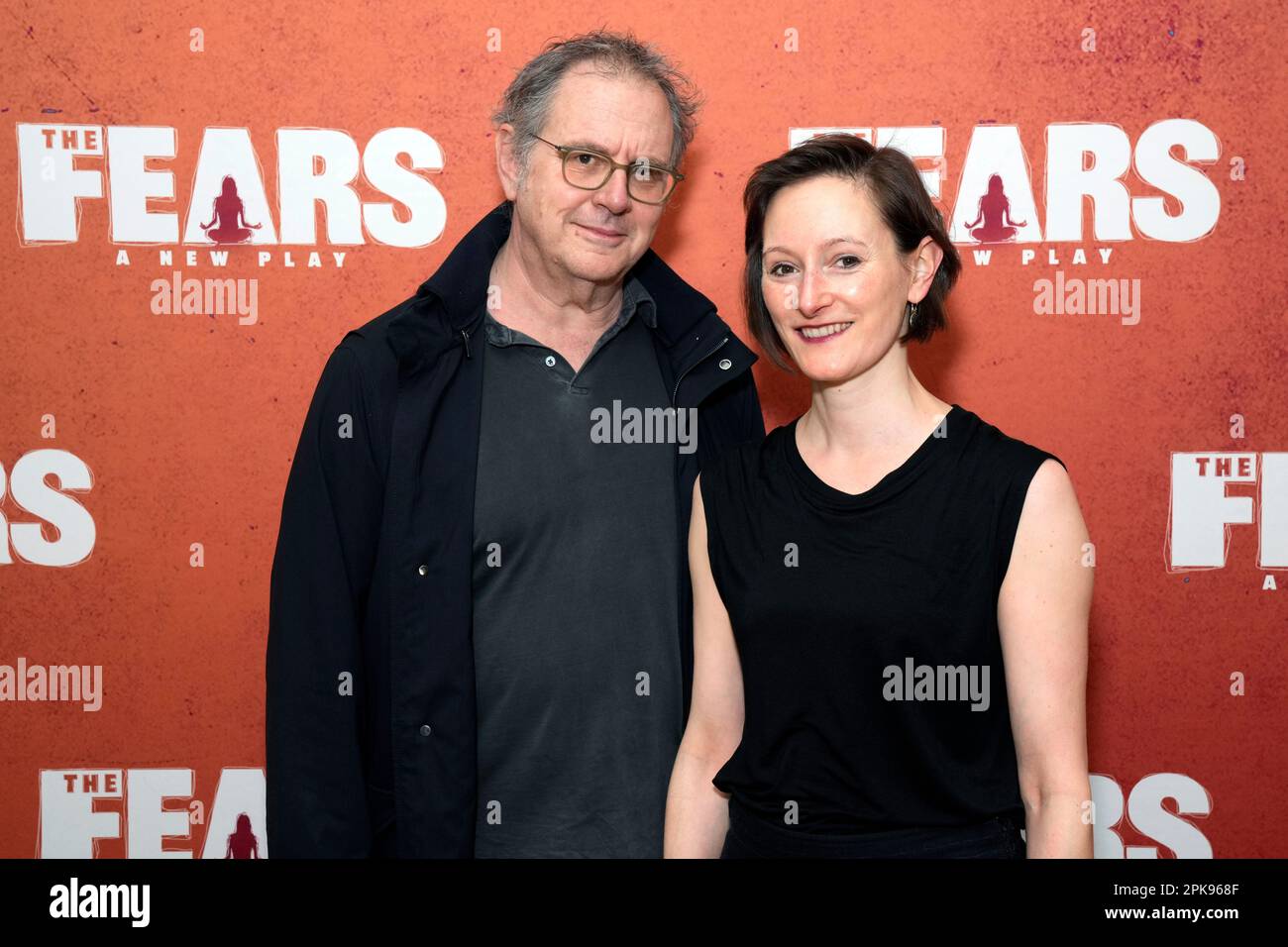 Director Dan Algrant, left, and playwright Emma Sheanshang attend a ...