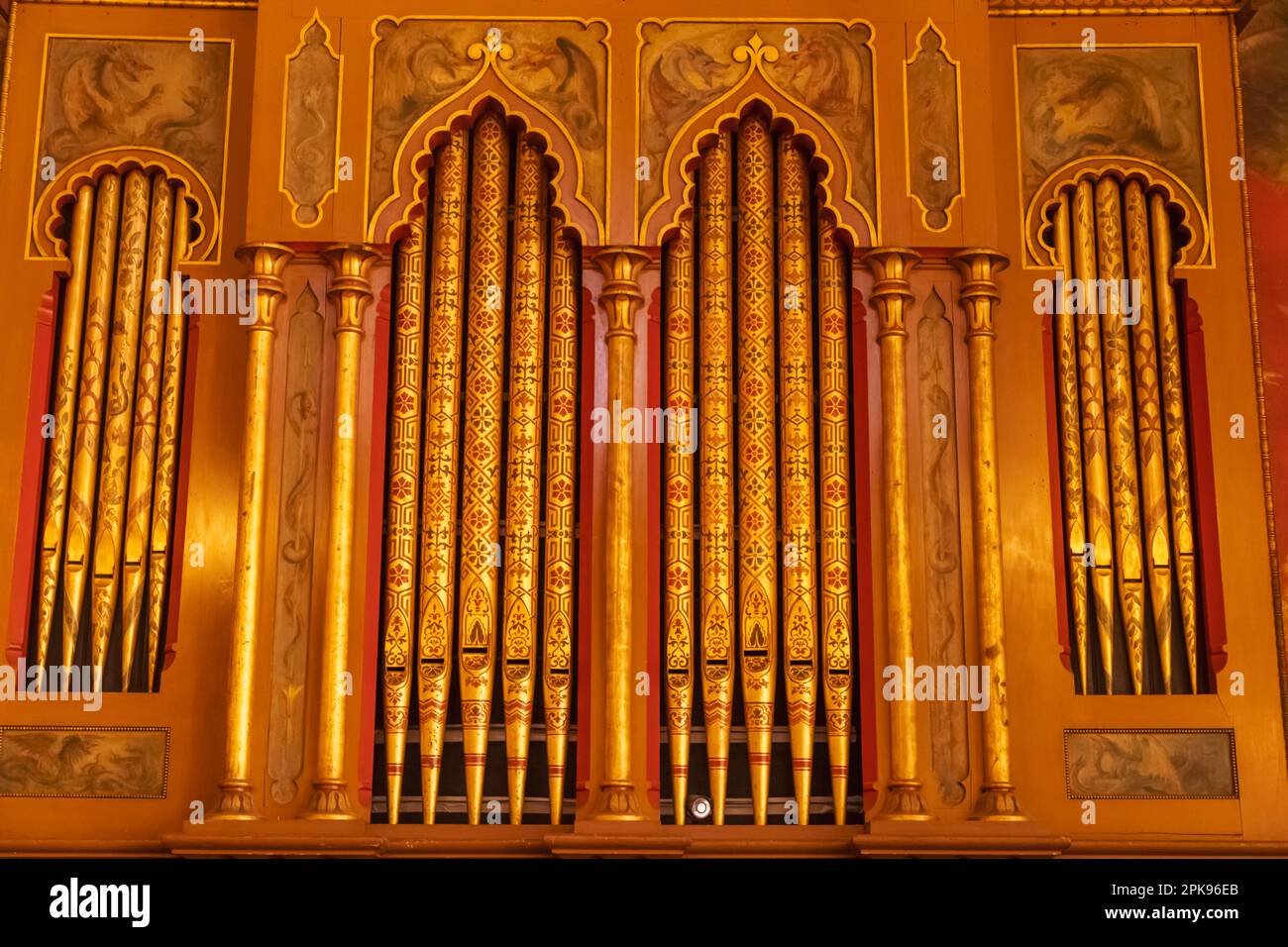 England, East Sussex, Brighton, The Royal Pavilion, The Music Room, The ...