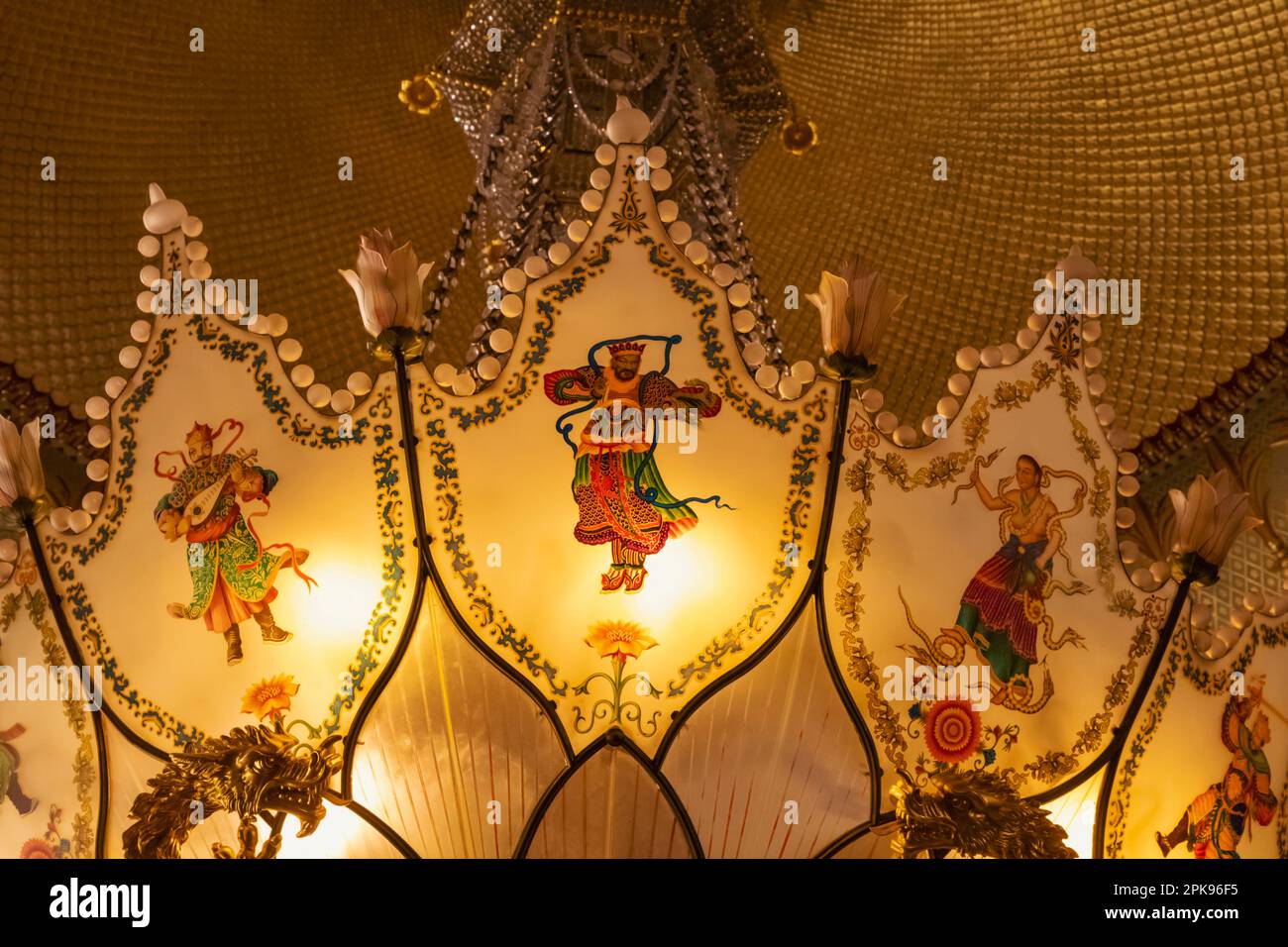 England, East Sussex, Brighton, The Royal Pavilion, The Music Room ...