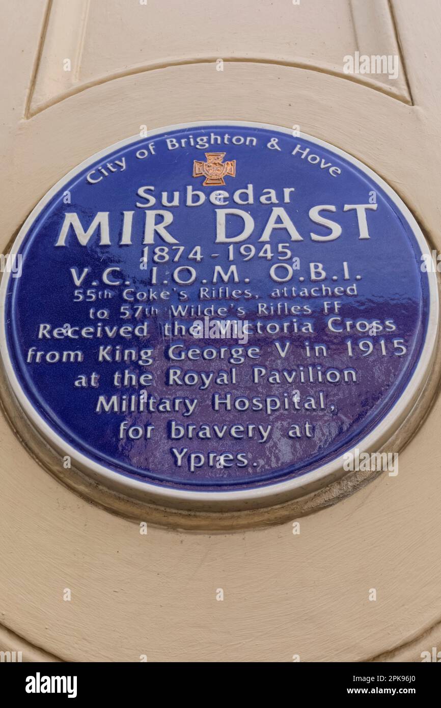 England, East Sussex, Brighton, The Royal Pavilion, Blue Plaque ...