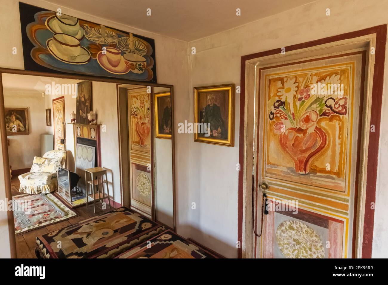 England, East Sussex, Firle, West Firle, Charleston House, The Home of ...