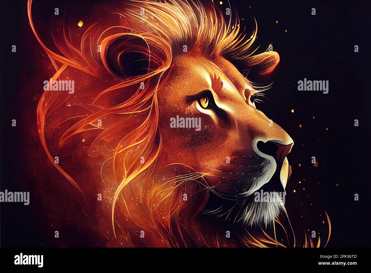 Fire lion hi-res stock photography and images - Alamy