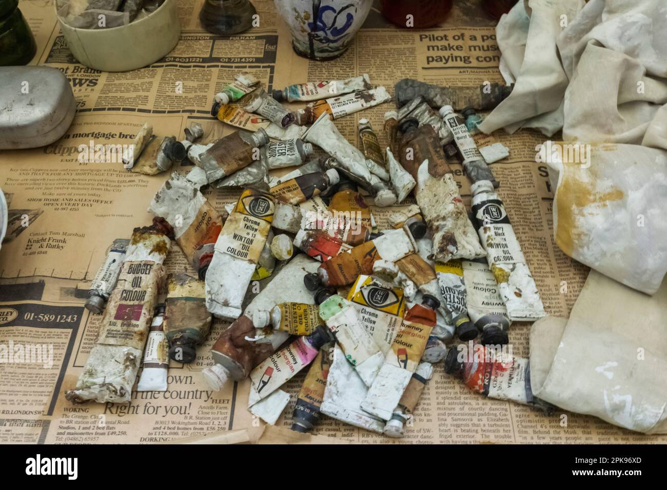 England, East Sussex, Firle, West Firle, Charleston House, The Home of ...