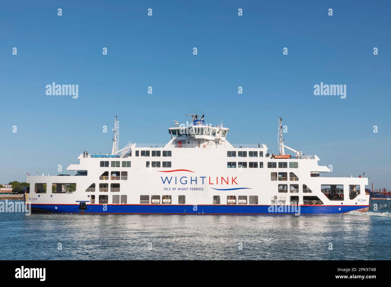 England, Hampshire, Portsmouth, Portsmouth Harbour, Wightlink Ship St ...
