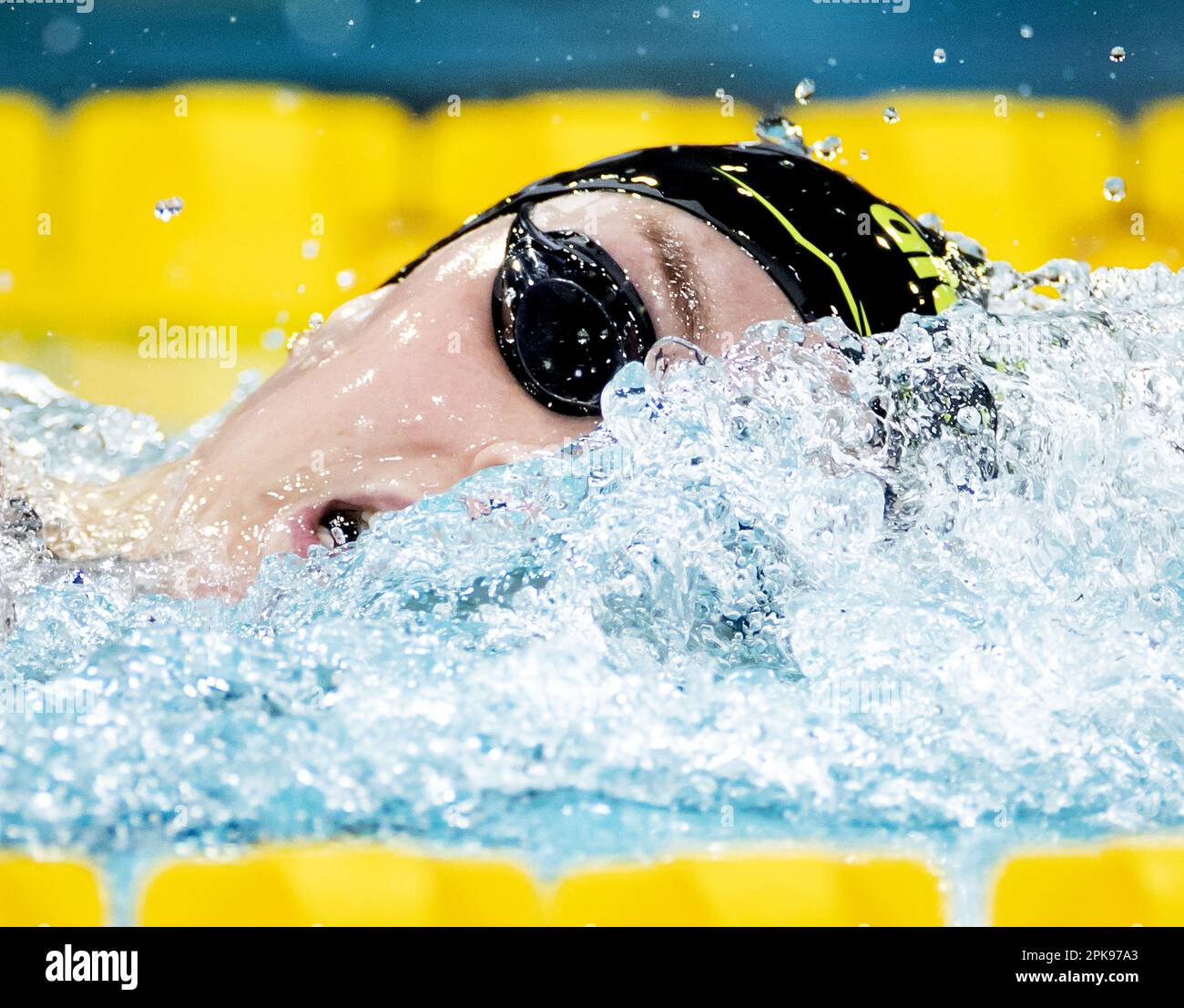 EINDHOVEN - Marrit Steenbergen in action in the 200 meter freestyle ...