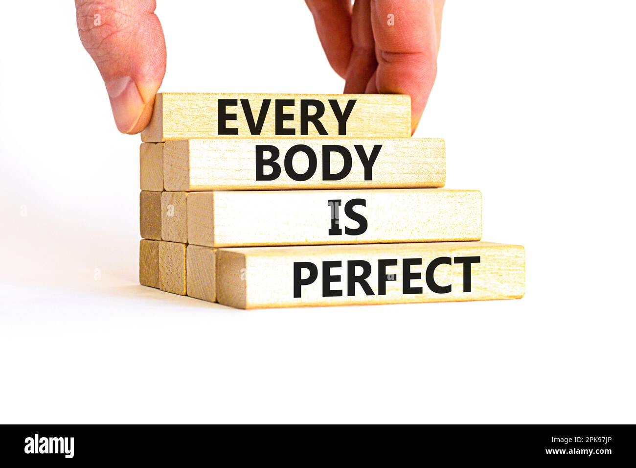Every body is perfect symbol. Concept words Every body is perfect on ...