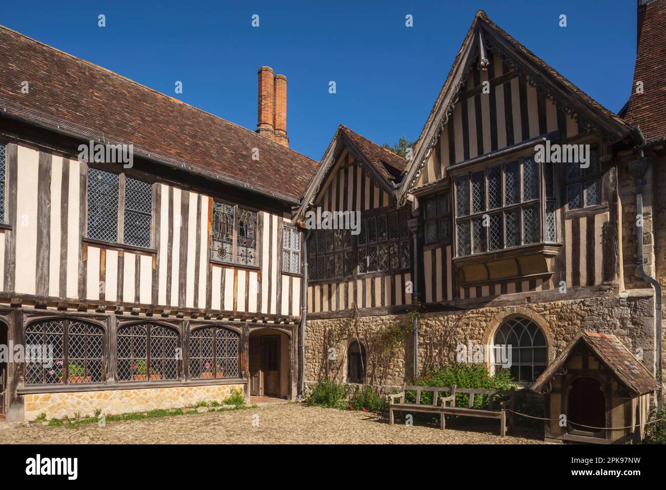 England, Kent, Sevenoaks, Ightham Mote, 14th century Moated Manor House ...