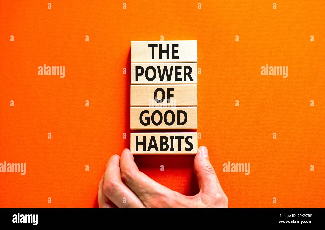 The power of good habits symbol. Concept words The power of good habits ...